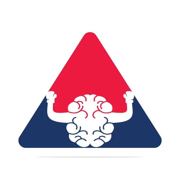 Dise o de concepto de tri ngulo de boxeo cerebral. Poder cerebro logo vector dise o. 2024