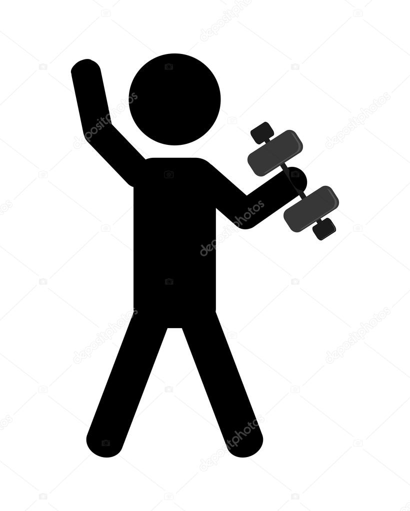 Isolated weights design. Healthy lifestyle concept , vector gra — Stock ...