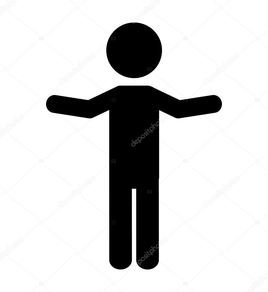 Diseño de la persona. Pictograma hacer icono de acción. gráfico ...