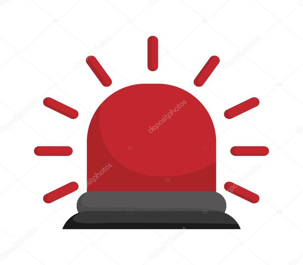 Icono de alarma. Diseño de la seguridad industrial. Gráfico vectorial ...