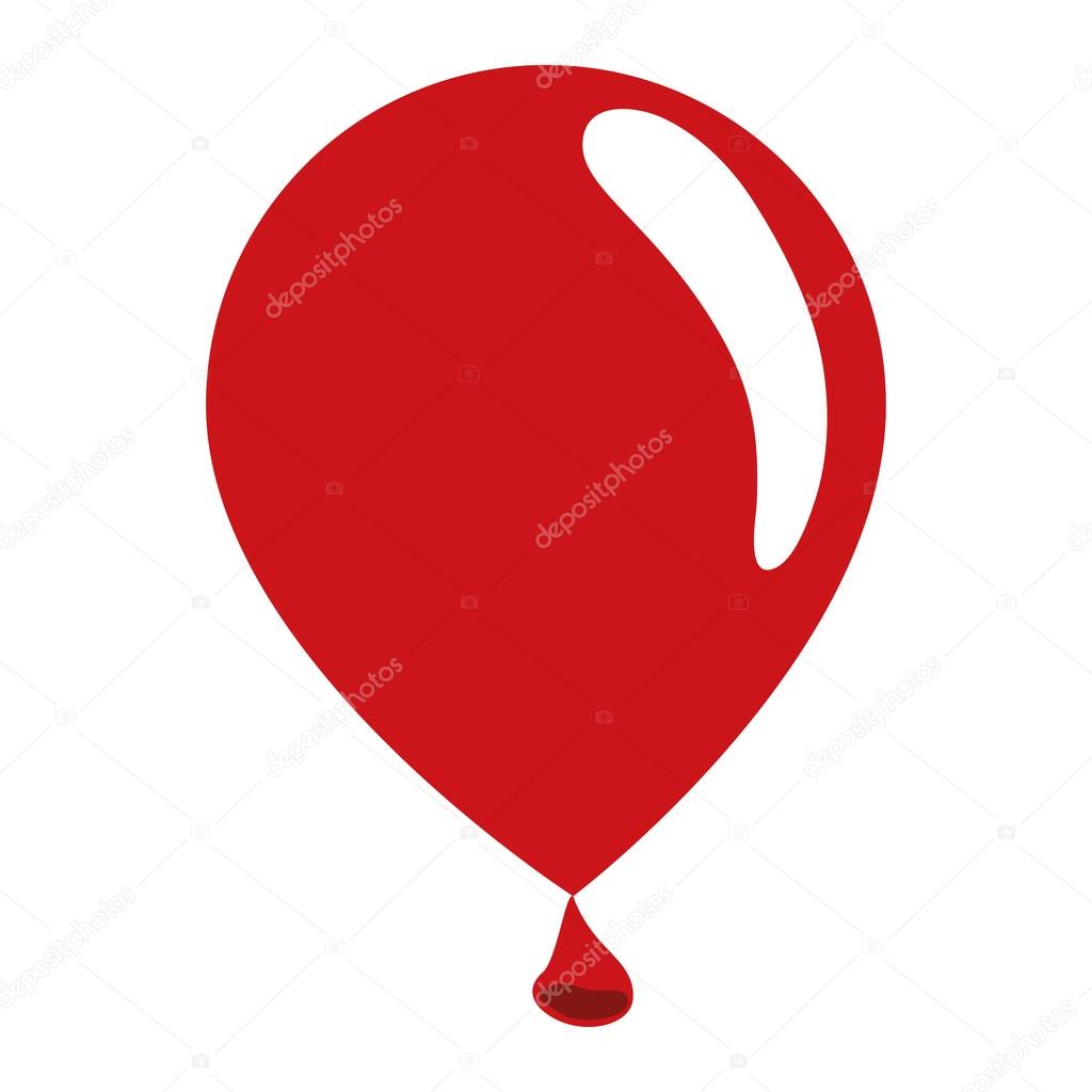 Red balloon icon. Celebration design. Vector graphic — Stock Vector ...