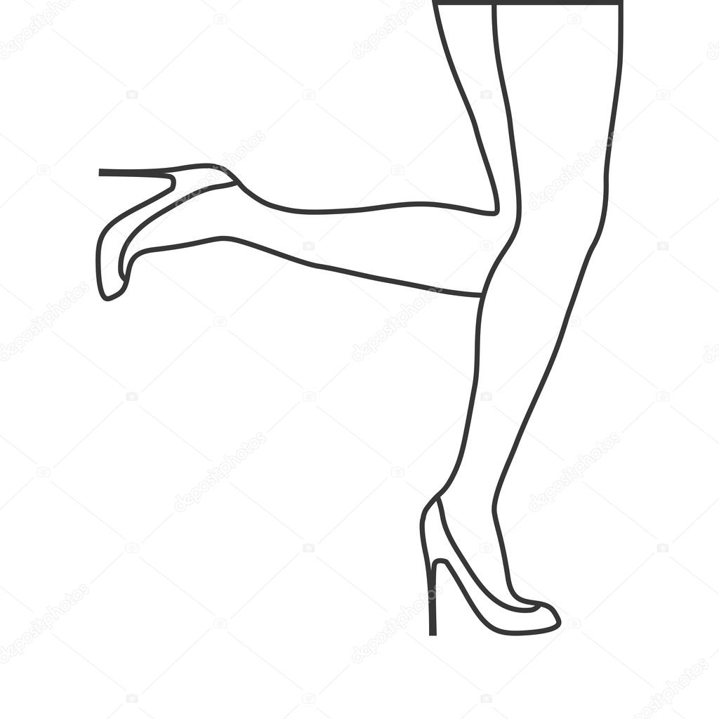 Icono De Las Piernas Femeninas Diseño Del Cuerpo Humano Gráfico Vectorial 2022