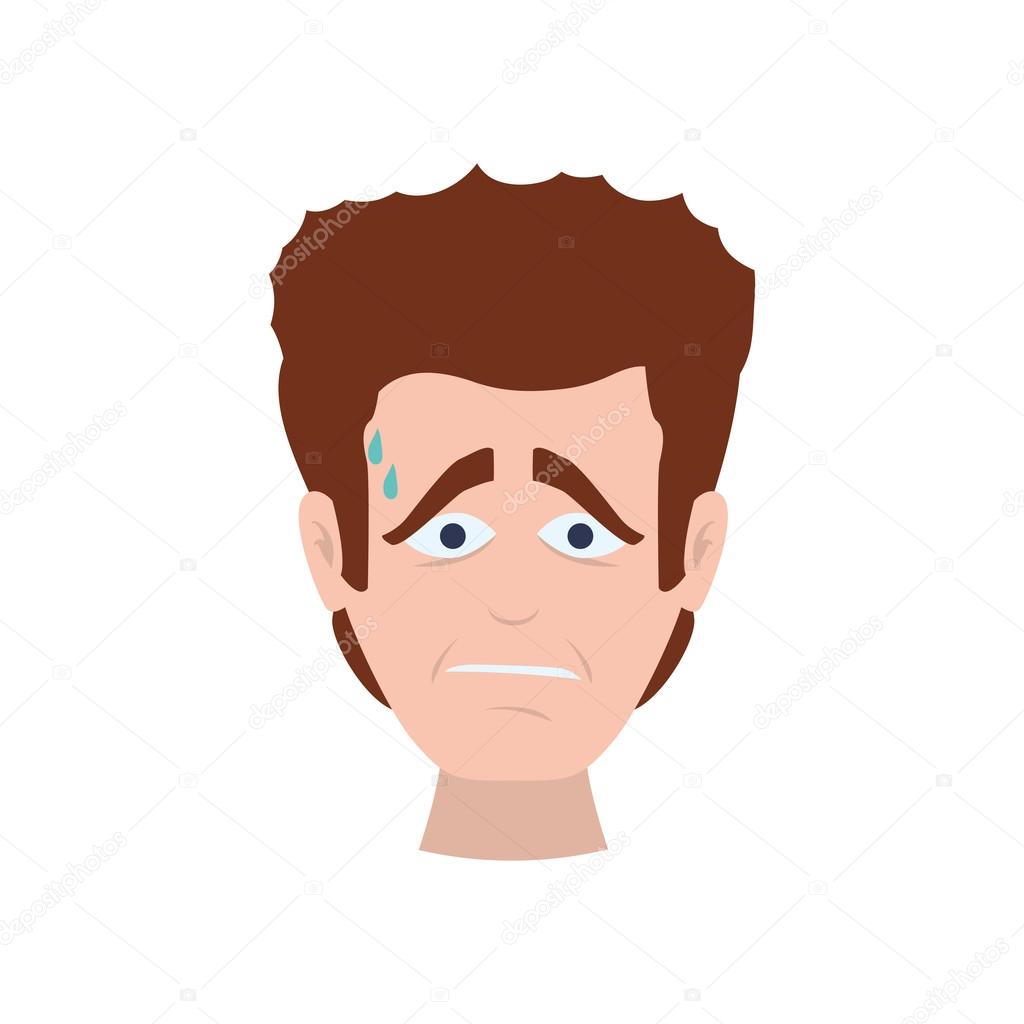face sad man expression cartoon icon. Vector graphic — Stock Vector ... face sad man expression cartoon icon. Vector graphic — Stock Vector ...