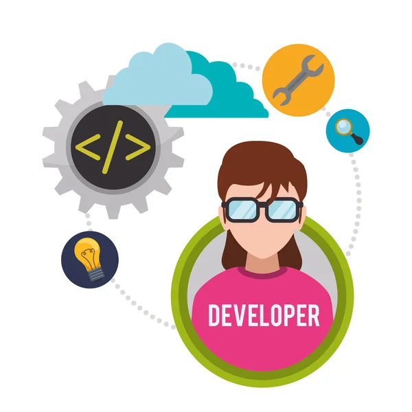 Web developer design. Stock Vector by ©djv 81611620