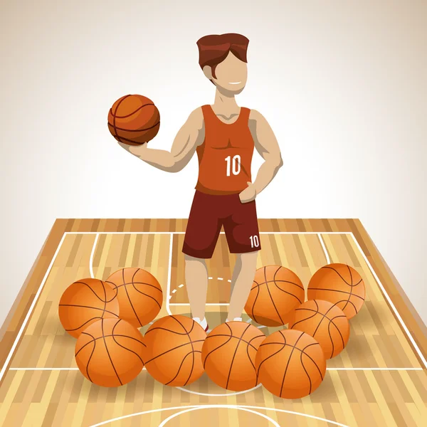 Basketball background cartoon Vector Art Stock Images | Depositphotos