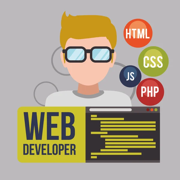 Web developer design — Stock Vector © djv #90561712