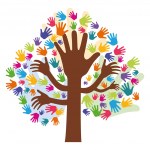 Colorful solidarity hand tree Stock Vector by ©cienpies 27643161