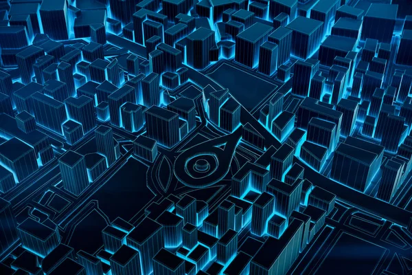 Abstract Futuristic Dark Line Map City Navigator Pin Locator Navigation ...