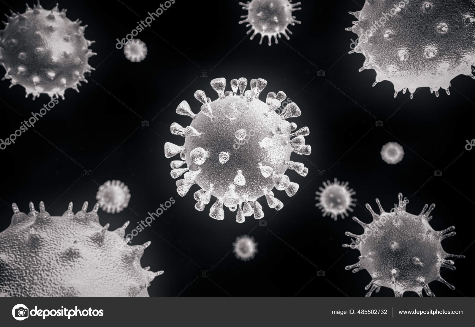 Cell Virus Infection Macro Microscope Abstract Virus Infection Causing ...