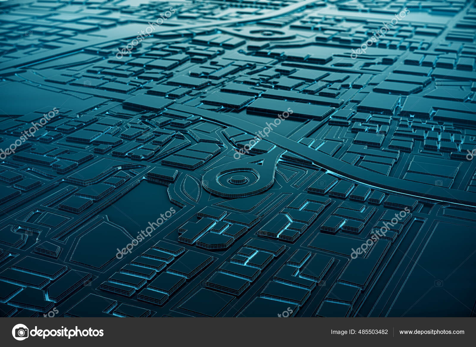Abstract Futuristic Dark Line Map City Navigator Pin Locator Navigation ...