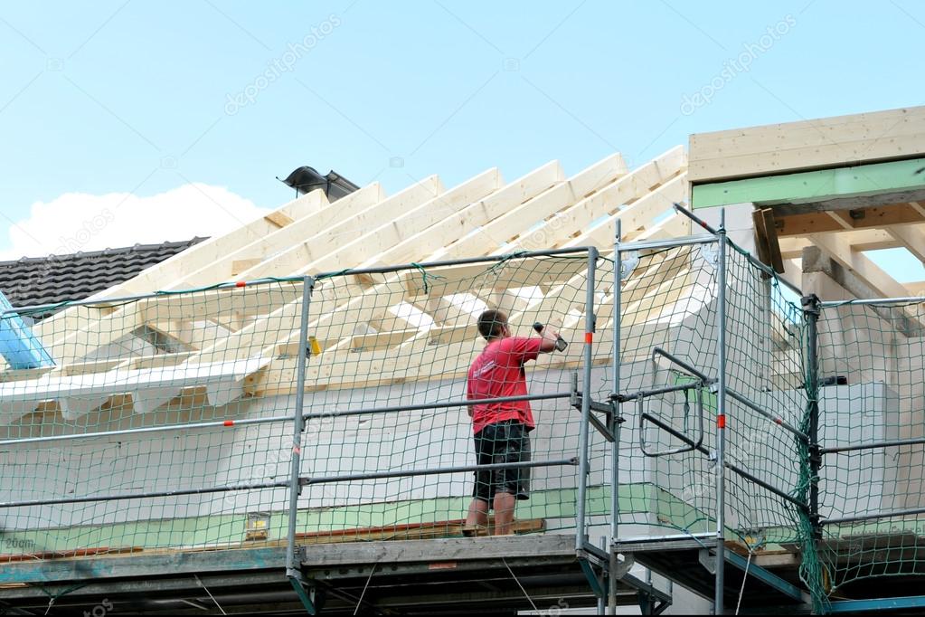 Construction worker during work — Stock Photo © olgadobryanska #75541845