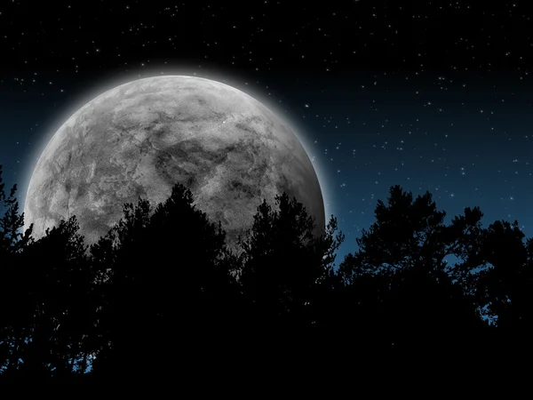 Full moon landscape — Stock Photo © carloscastilla #5302977