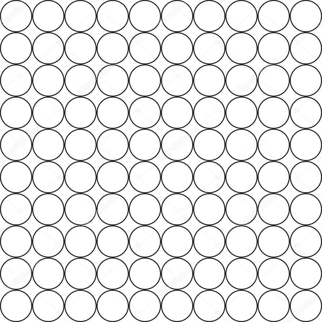 Witte rondjes met een dunne zwarte rand abstracte geometrische backgr ...