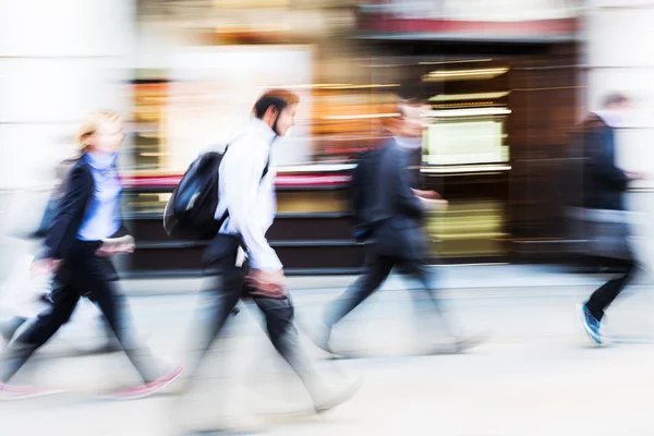 walking commuters at rush hour - Stock Image - Everypixel
