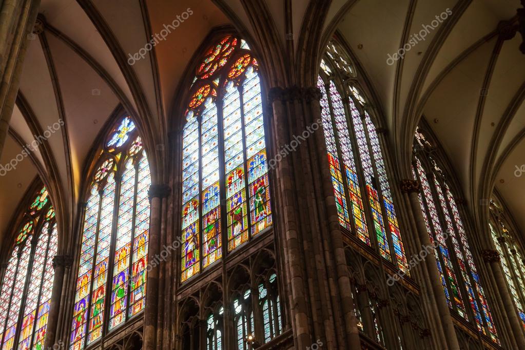 Inside view of the Cologne Cathedral in Cologne, Germany – Stock ...