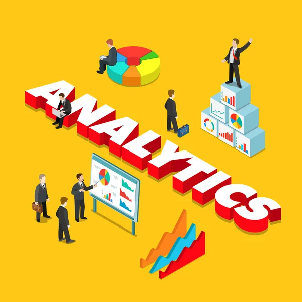 Data Analytics People Isometric Stock Vector Image by ©aurielaki #84980190