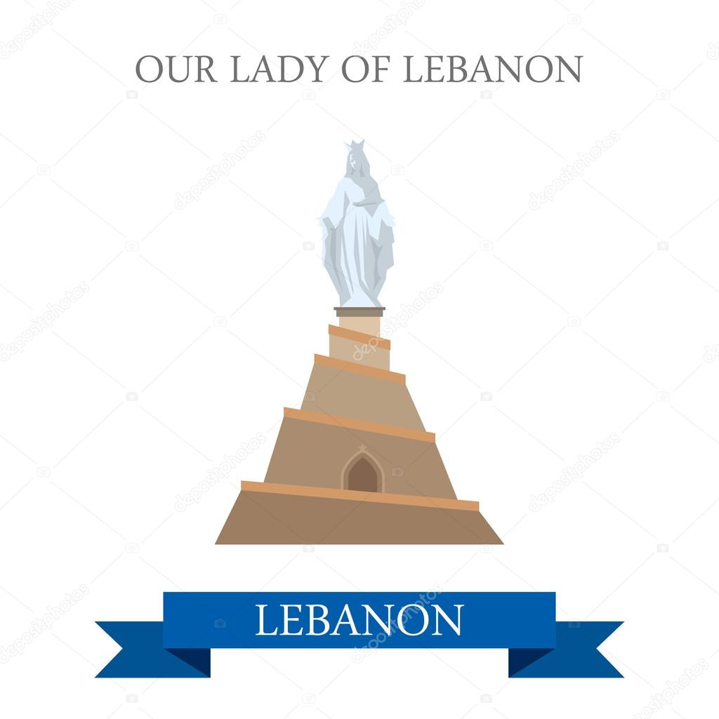 Flat cartoon historic sight illustration Stock Vector Image by ...