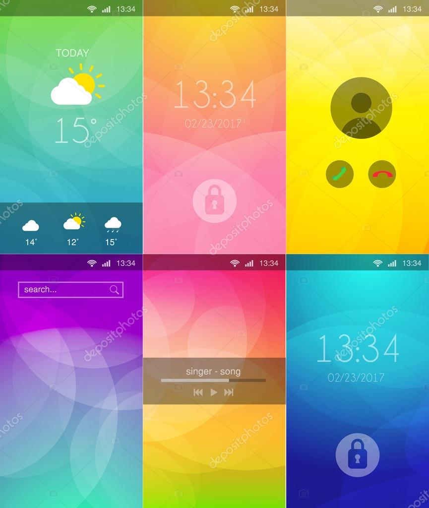 Mobile circular wallpaper, flat style Stock Vector Image by ©Sentavio ...