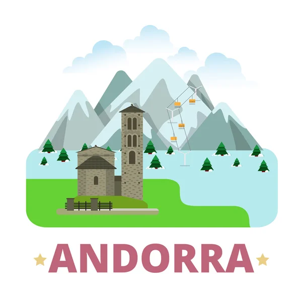 Turismo andorra imágenes de stock de arte vectorial | Depositphotos