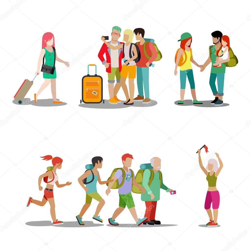 Family vacation people icon set. Stock Vector by ©Sentavio 114360990