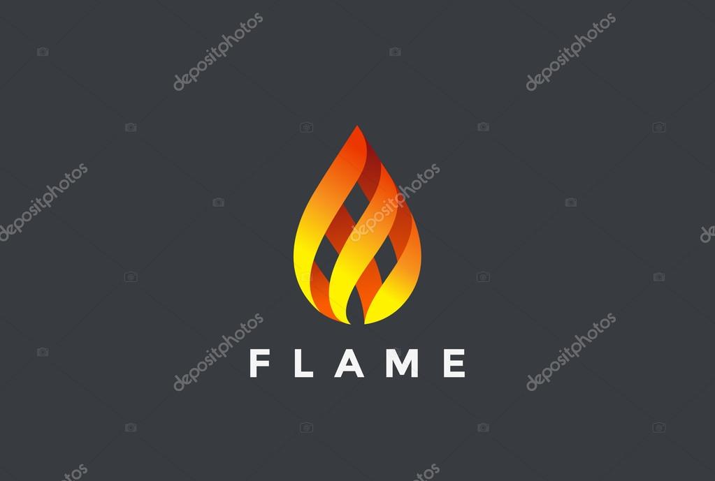 Fire Flame droplet Logo Stock Vector Image by ©Sentavio #118297252