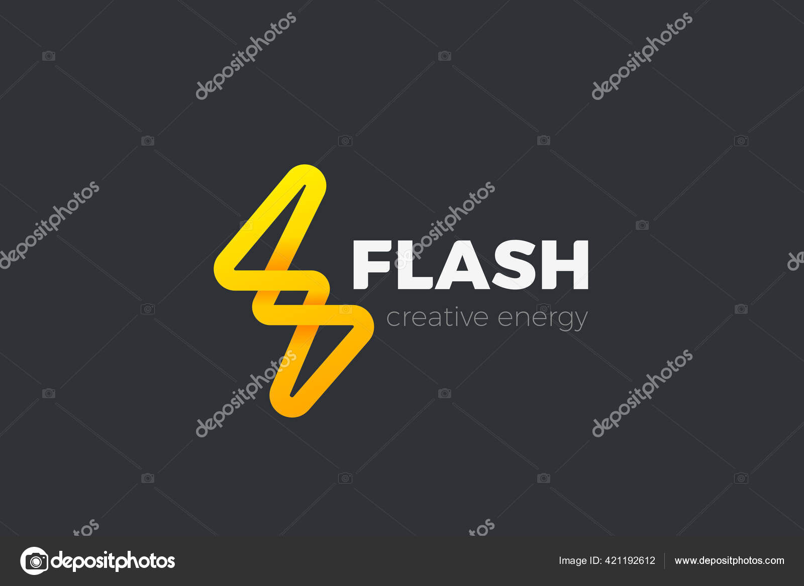 Flash Logo Energy Design Vector Template Thunderbolt Voltage Electric ...