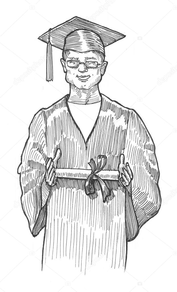 Graduate guy painting illustration Stock Illustration by ©Sentavio ...