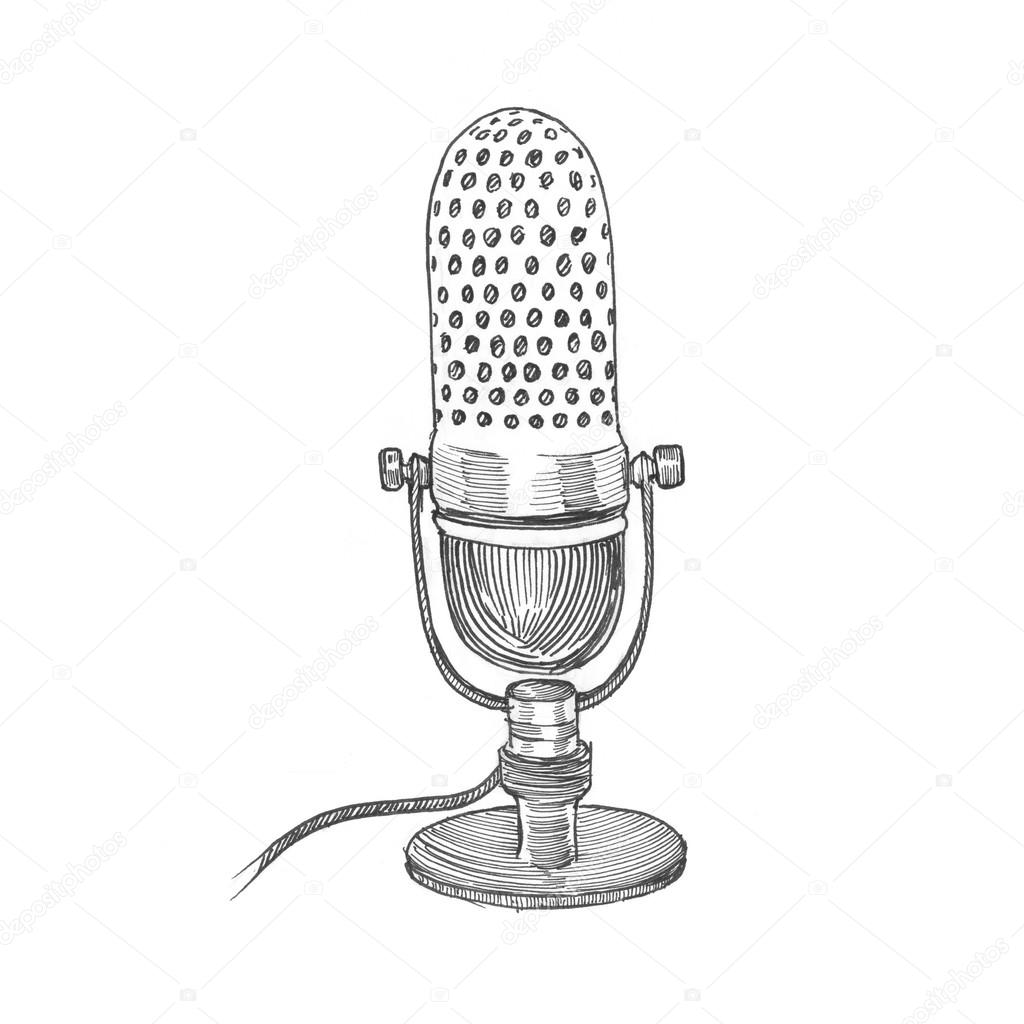 Pencil Drawings Of Microphones