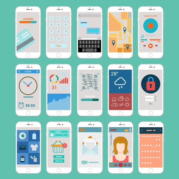 Mobile user interface Stock Vectors, Royalty Free Mobile user interface ...