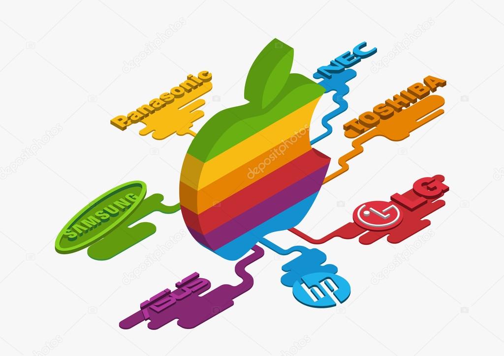 Concept of Apple multicolor logo Stock Vector Image by ©Sentavio #83132342