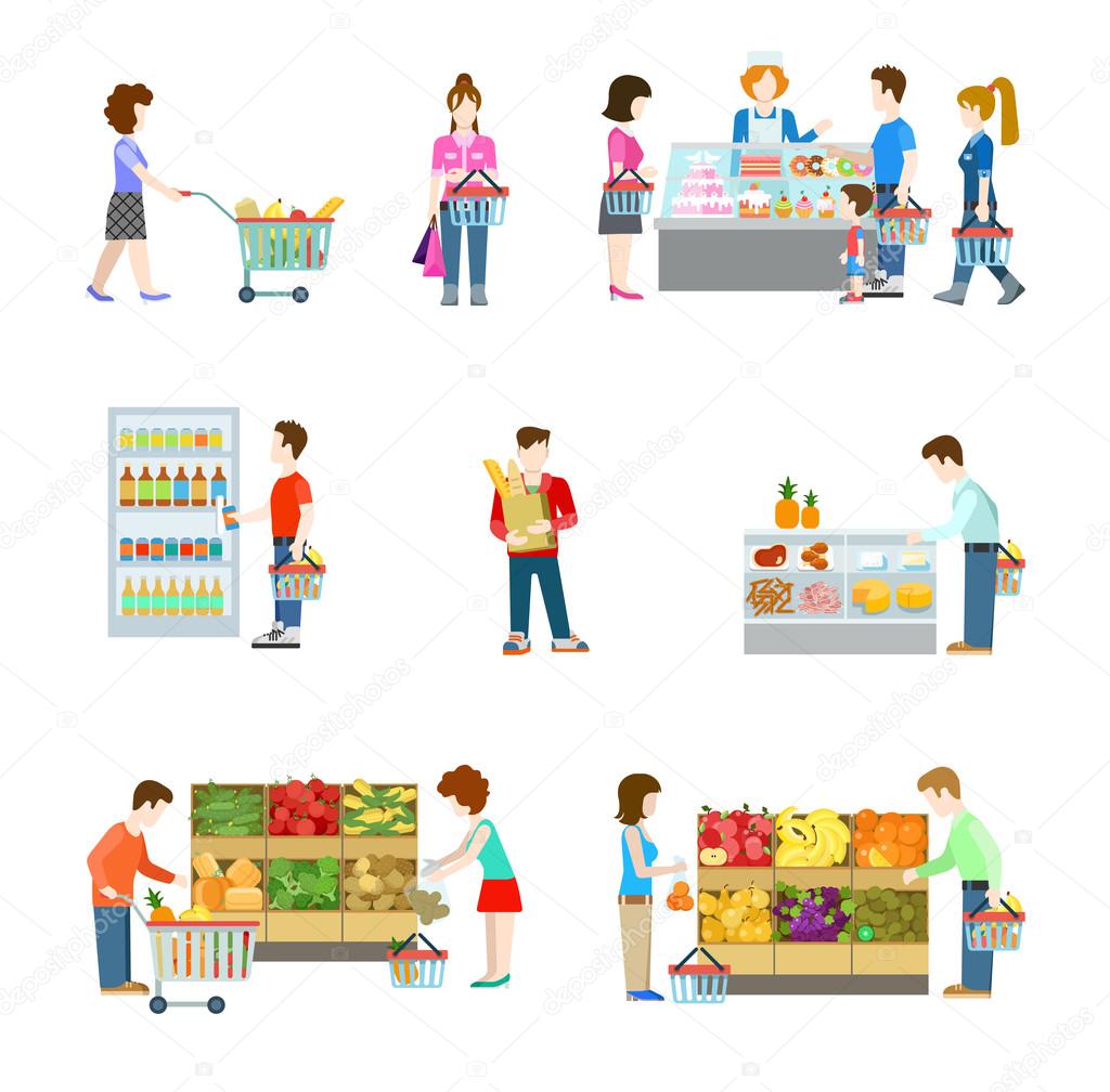 People figures at shopping mall Stock Vector Image by ©Sentavio #83138354