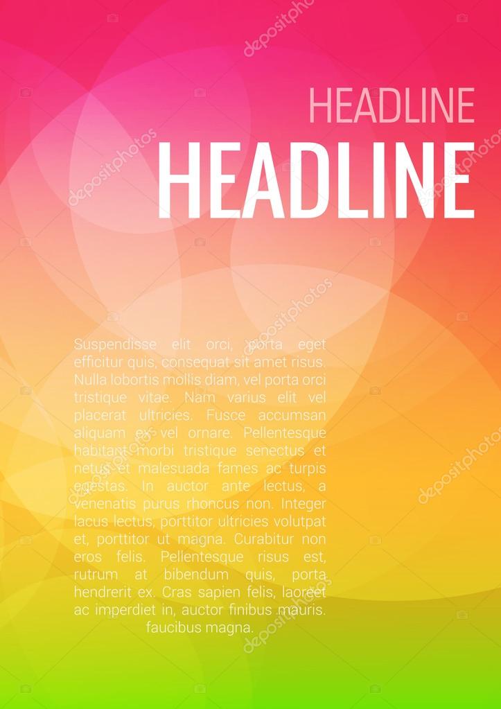 Stylish modern orange headline brochure Stock Vector Image by ©Sentavio ...