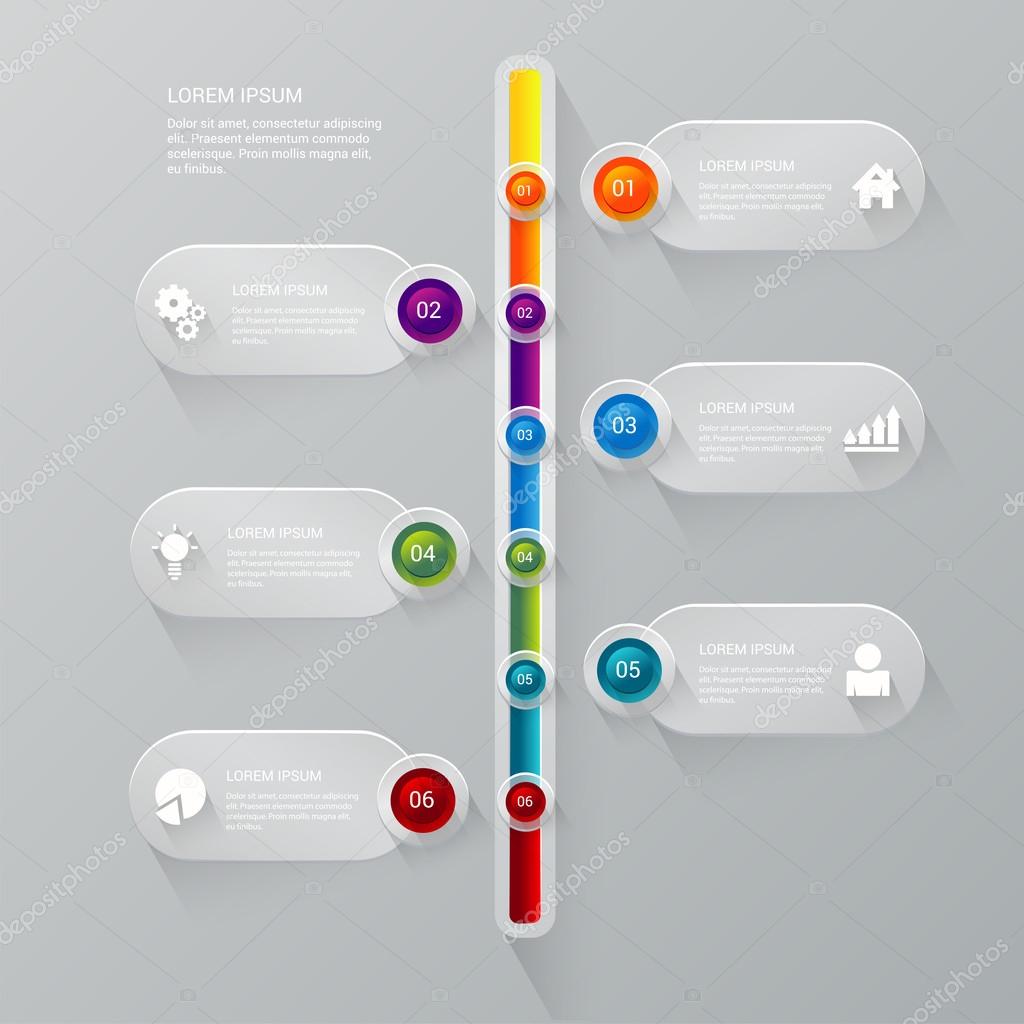 Stylish timeline process corporate infographics — Stock Vector ...