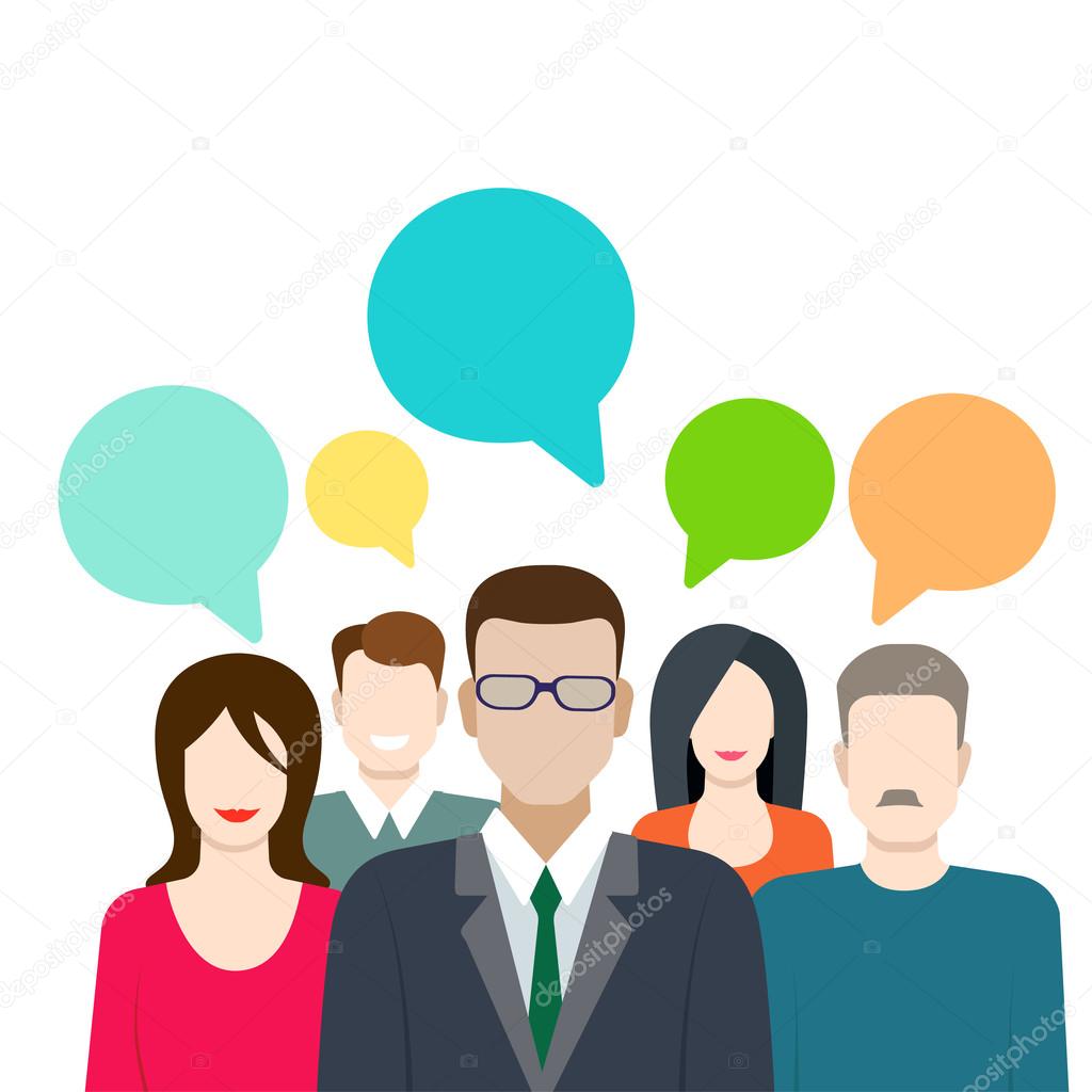 People and chat callout signs Stock Vector Image by ©Sentavio #83141864