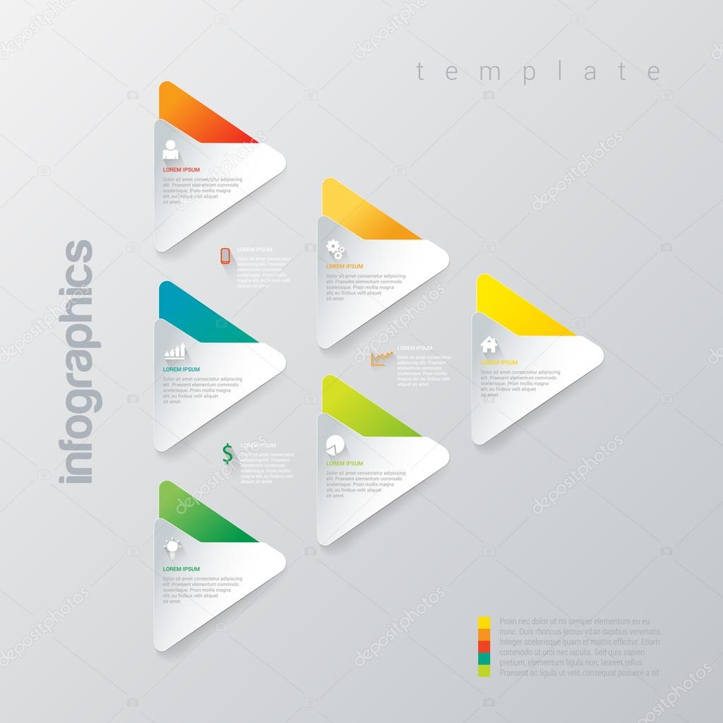 Triangular stylish multicolor infographics Stock Vector Image by ...