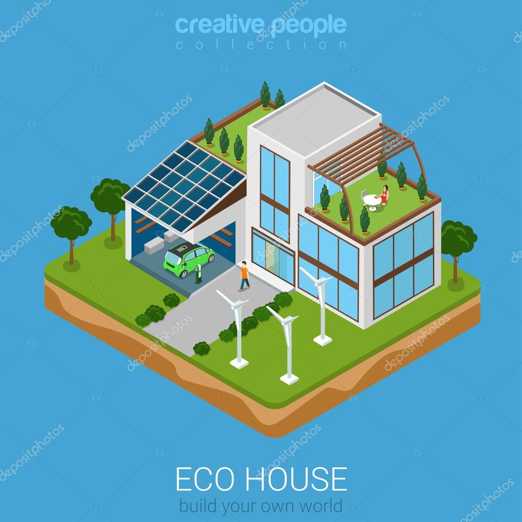 Eco friendly house concept. Stock Vector Image by ©Sentavio #90651342