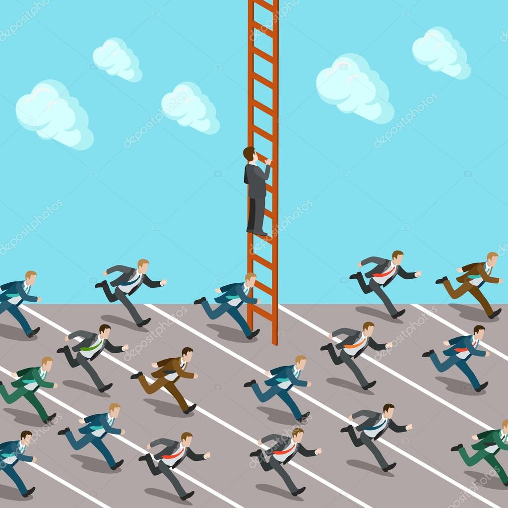 Businessmen crowd race — Stock Vector © Sentavio #90653202