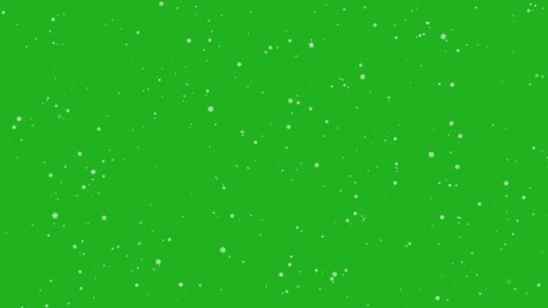 Snowfall Motion Graphics Green Screen Background — Stock Video ...