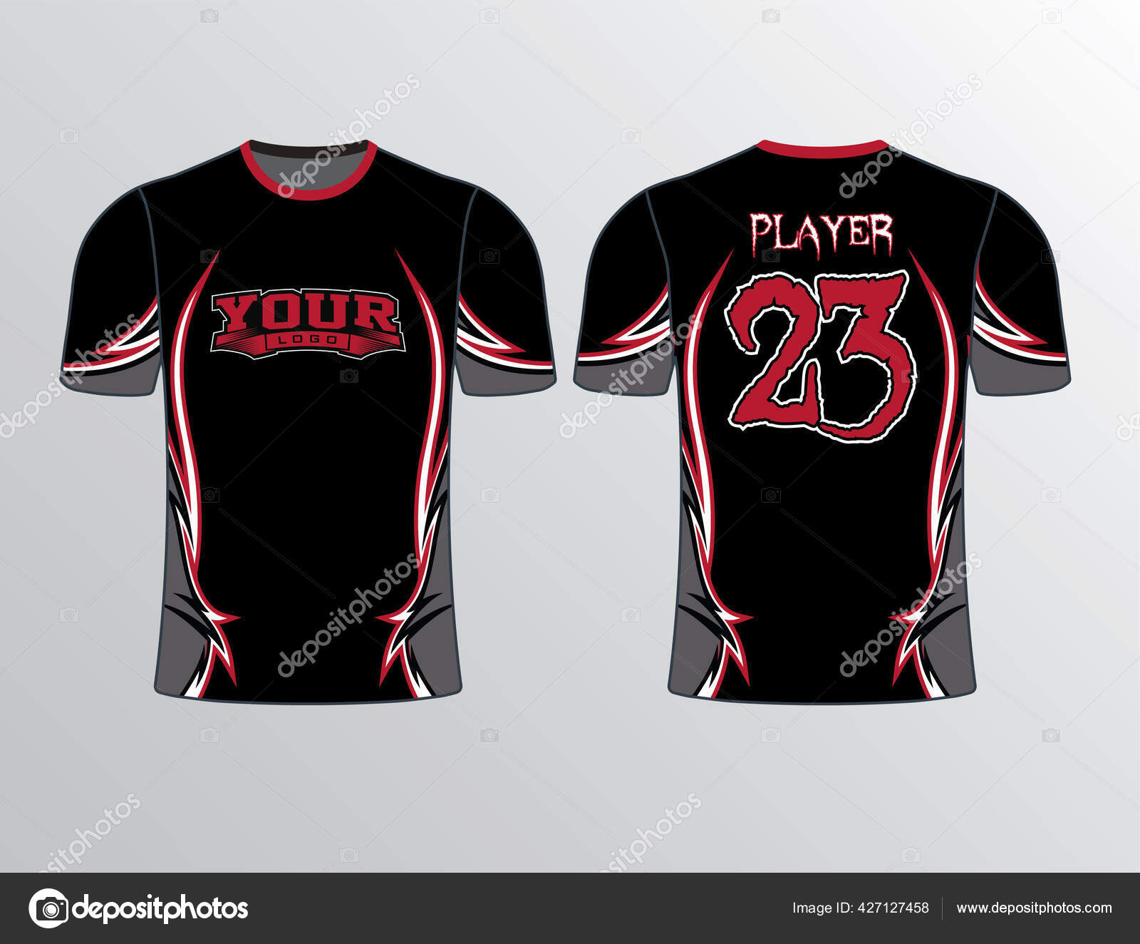 Dark Edgy Black Red Charcoal Scary Demon Theme Design Shirt Stock ...