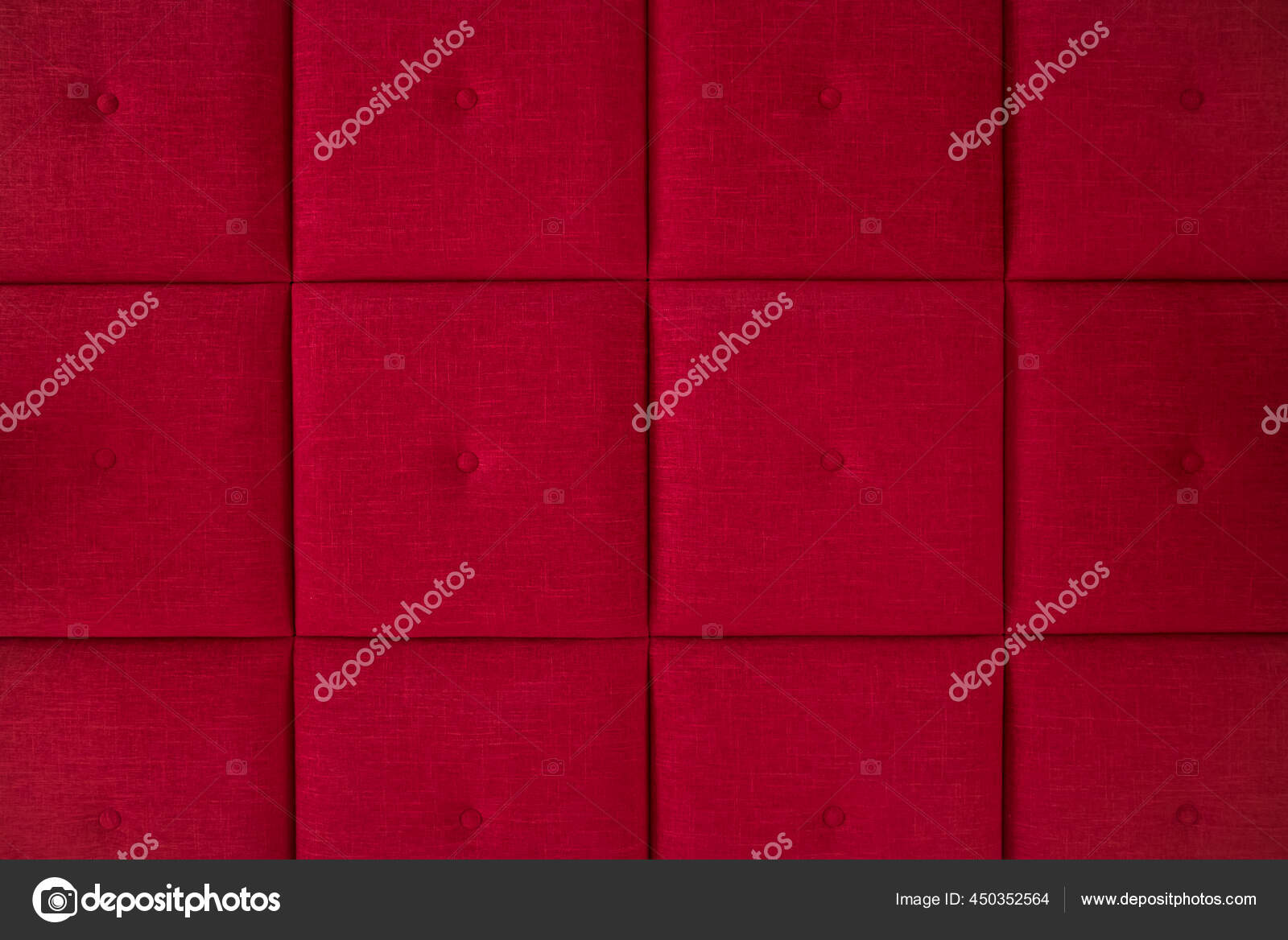Red Square Shape Upholstered Wall Panels Decorative Use — Stock Photo ...