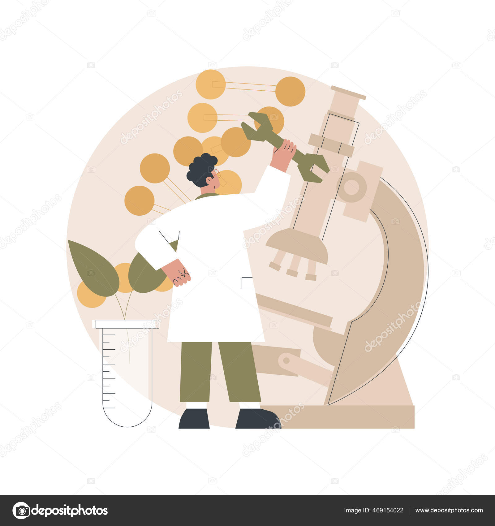 Genetic engineering abstract concept vector illustration. Stock Vector ...