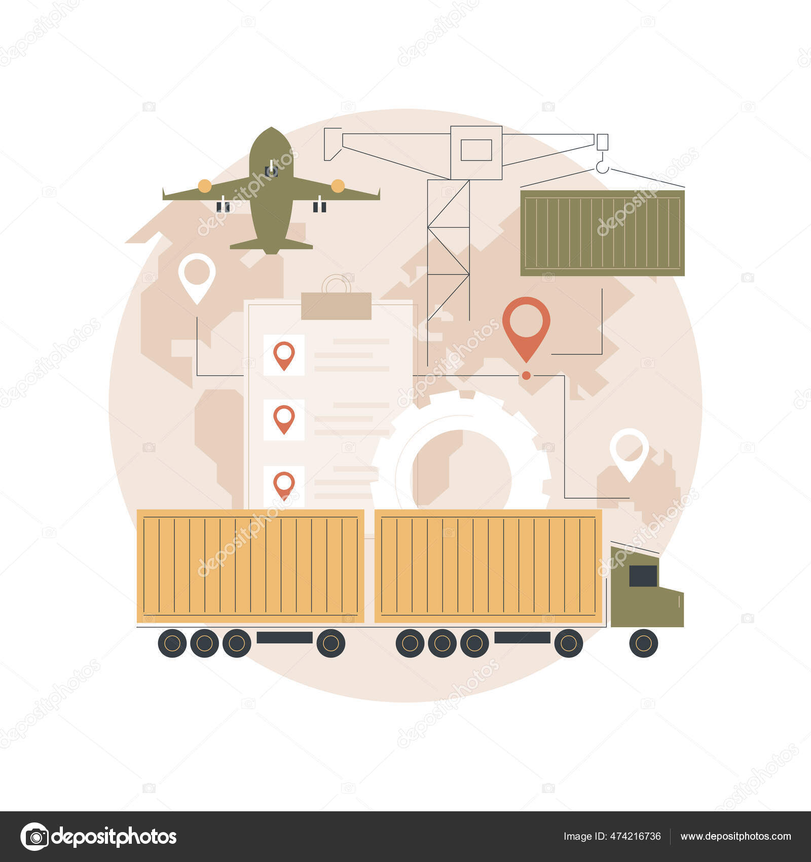 Import of goods and services abstract concept vector illustration ...