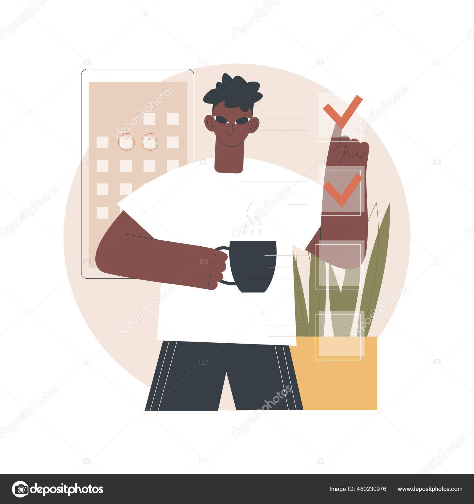 Self management abstract concept vector illustration. Stock Vector ...