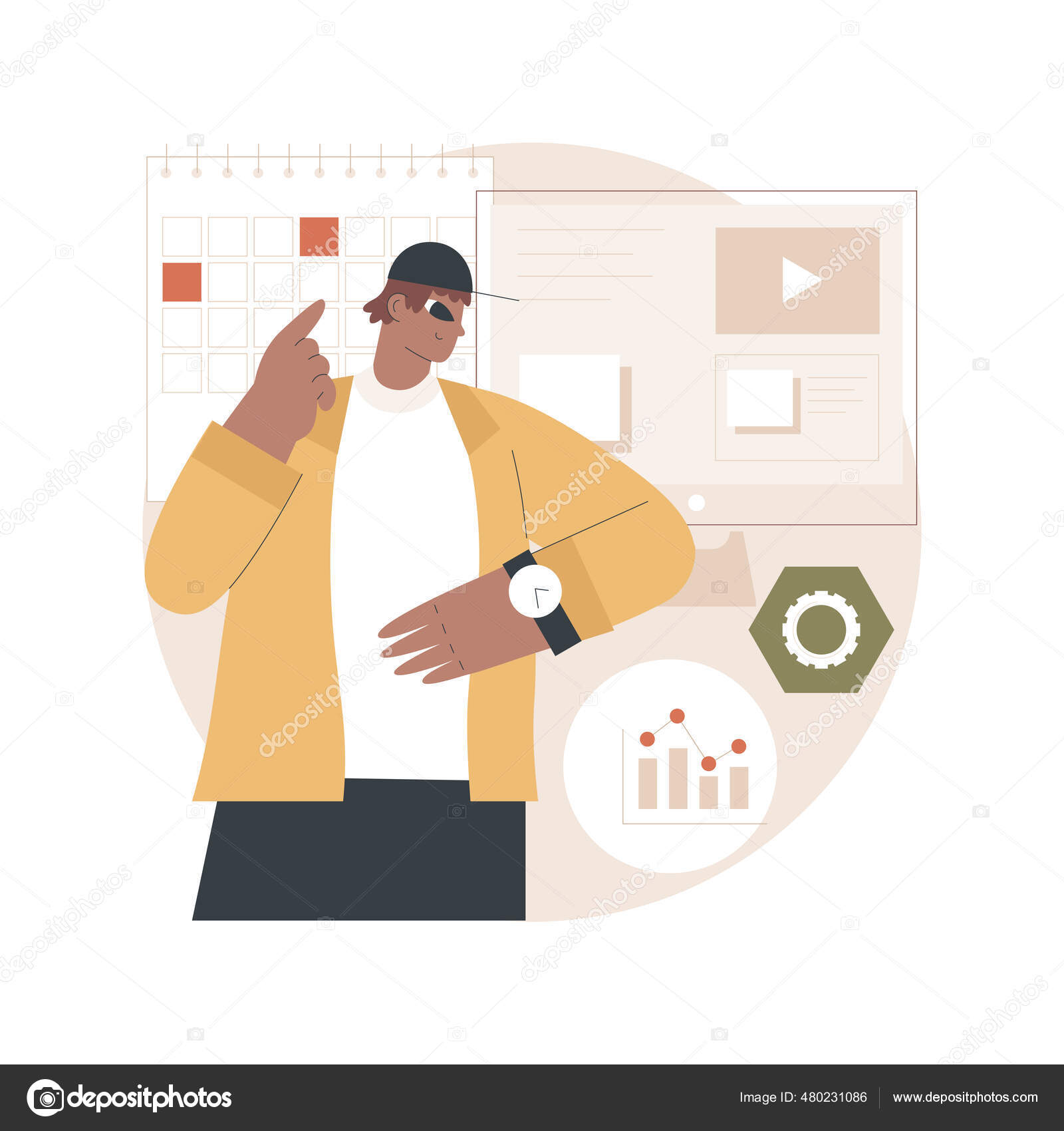 Project management abstract concept vector illustration. Stock Vector ...