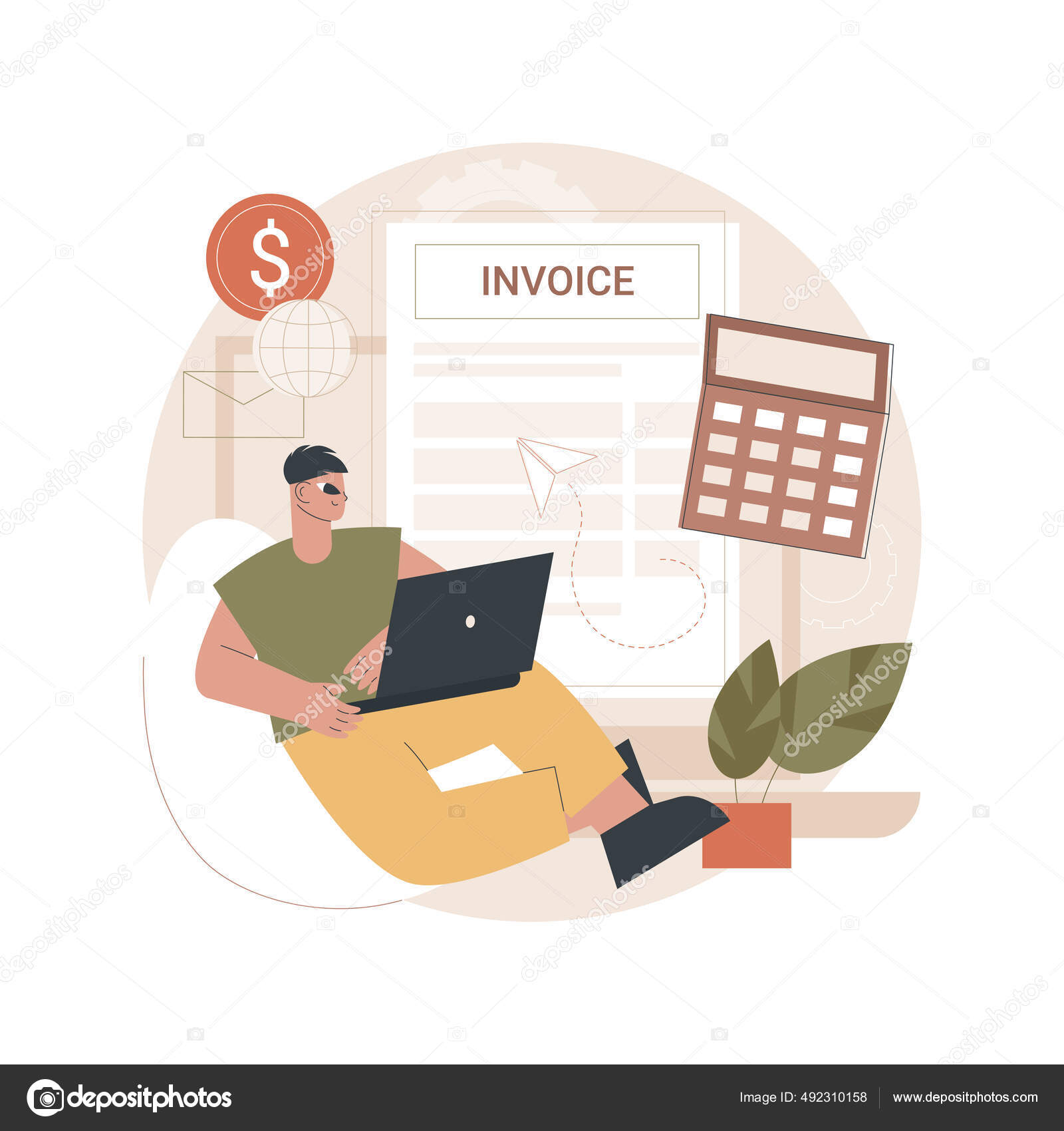 Electronic Invoice Clipart