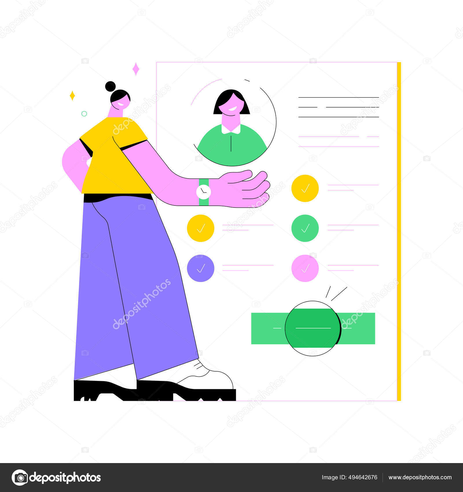 Apply for jobs abstract concept vector illustration. Stock Vector Image ...
