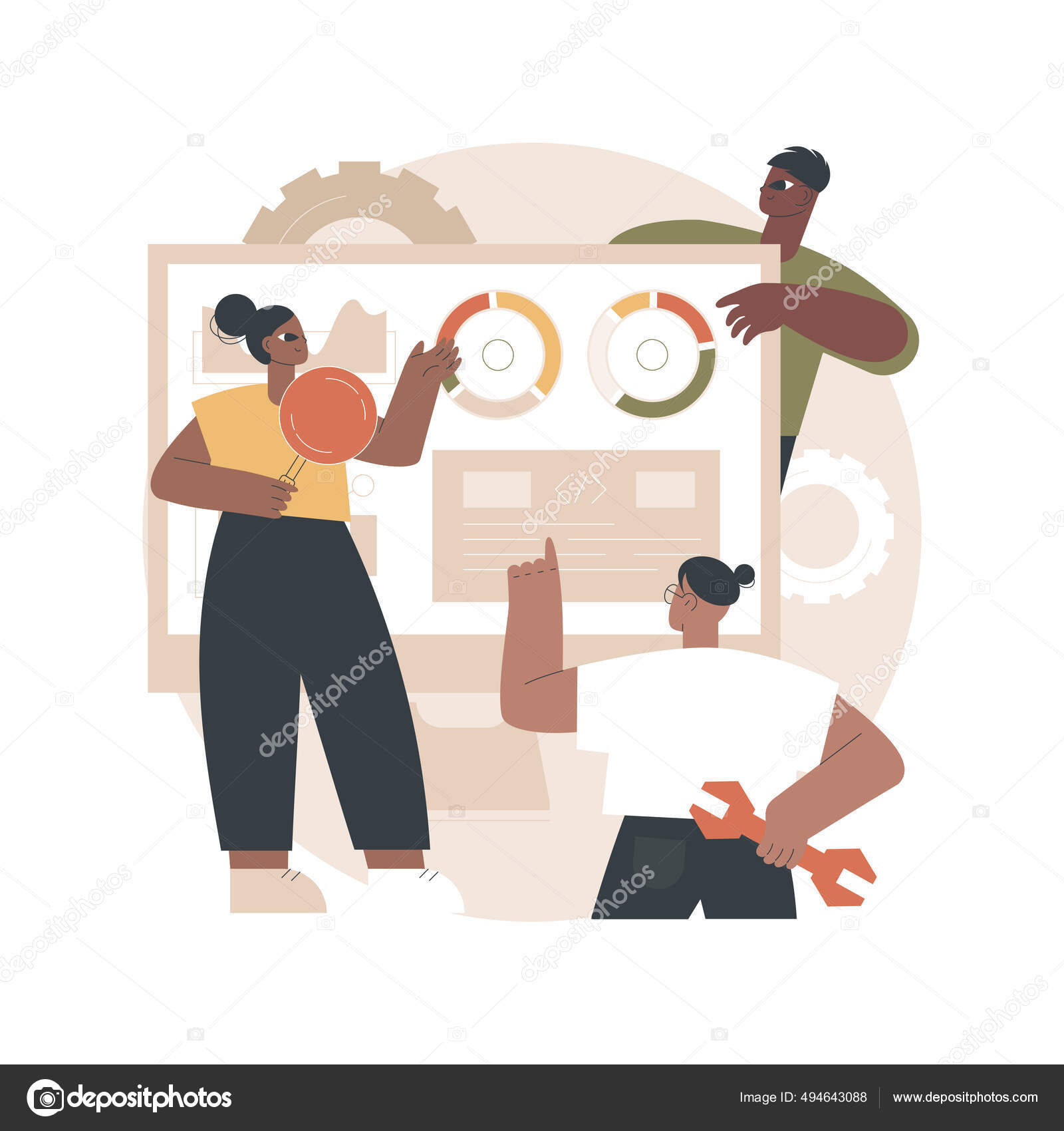 System software development abstract concept vector illustration. Stock ...