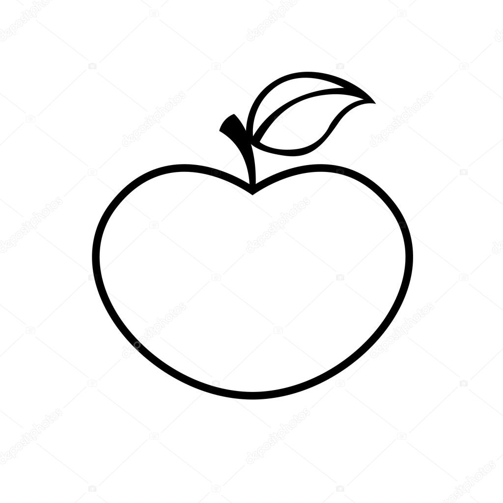 Stylized apple Stock Vector by ©AnnaSuchkova 62039631