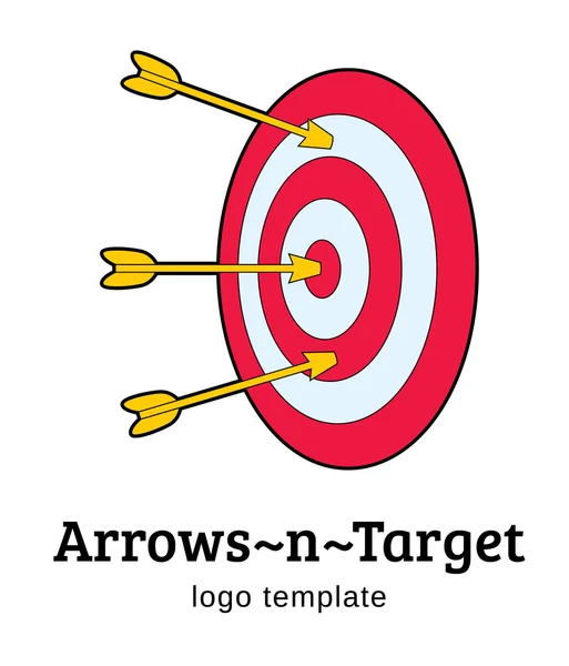 Red Archery Target with Arrows Illustration — Stock Vector ...