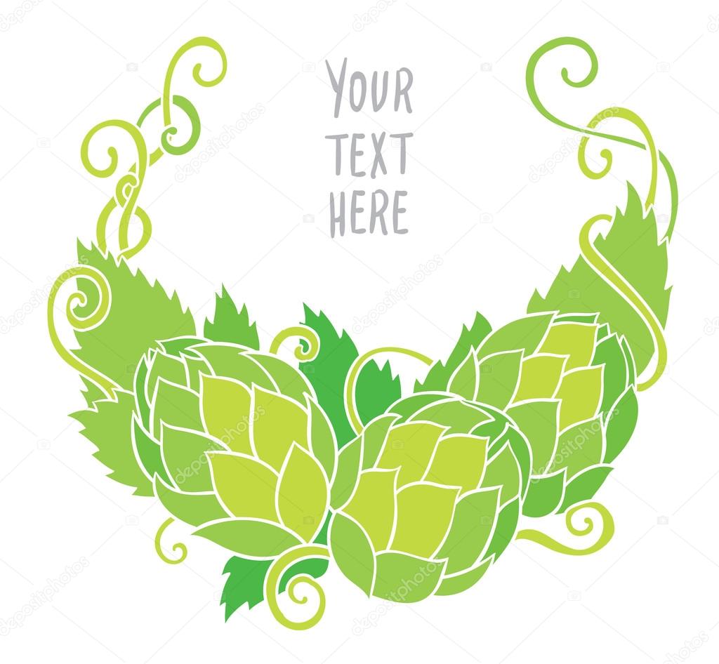 Green hops frame Stock Vector Image by ©AnnaSuchkova #78049238